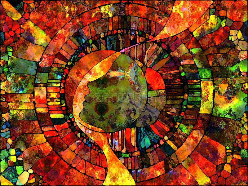 Virtual Stained Glass stock illustration. Illustration of church - 72475807