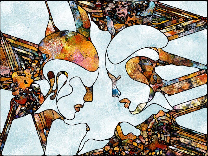 Virtual Stained Glass editorial photography. Illustration of mind ...