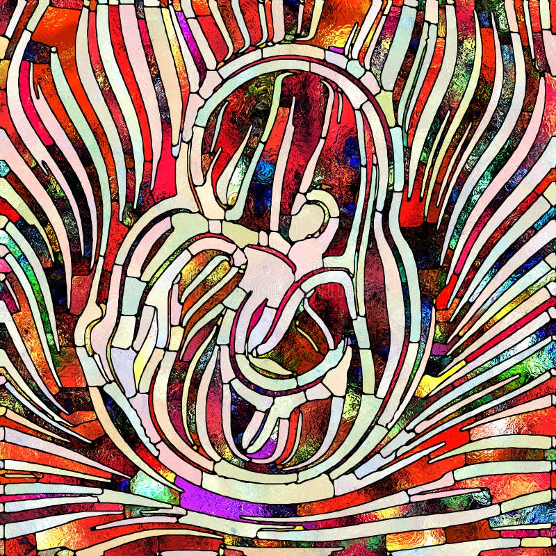 Way of Stained Glass stock illustration. Illustration of arrangement ...