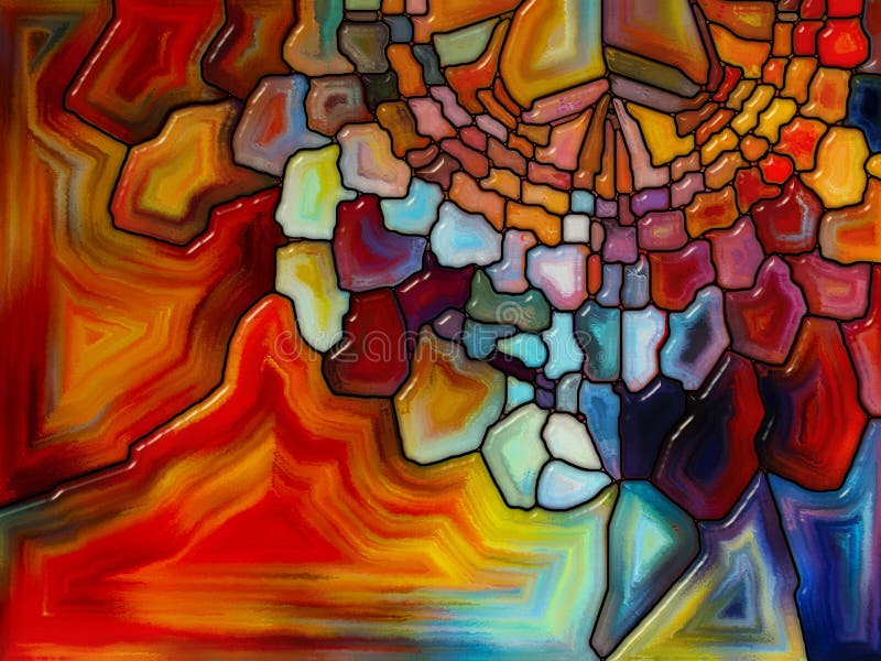 Virtual Stained Glass stock illustration. Illustration of modern - 47668441