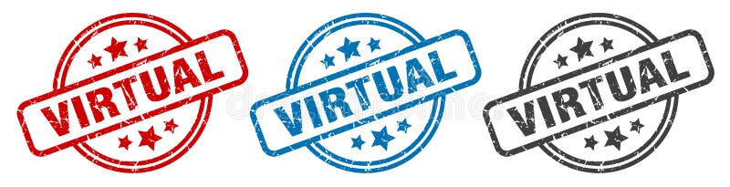 Virtual Stamp. Virtual Round Isolated Sign Stock Vector - Illustration ...