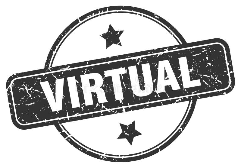 Virtual Stamp. Virtual Round Vintage Grunge Label Stock Vector ...