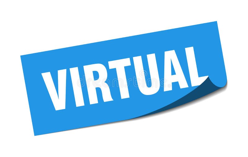 Virtual Square Isolated Sign Set. Virtual Stamp Stock Vector ...