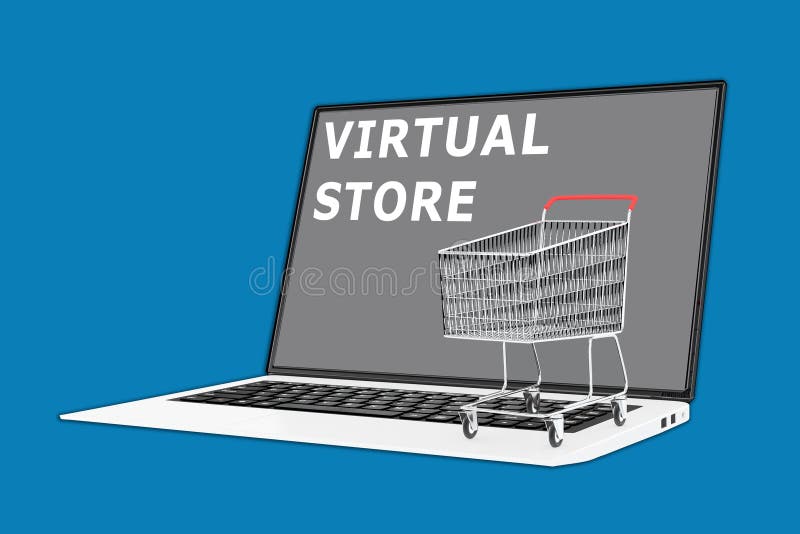 Virtual Store concept stock illustration. Illustration of device - 85526359