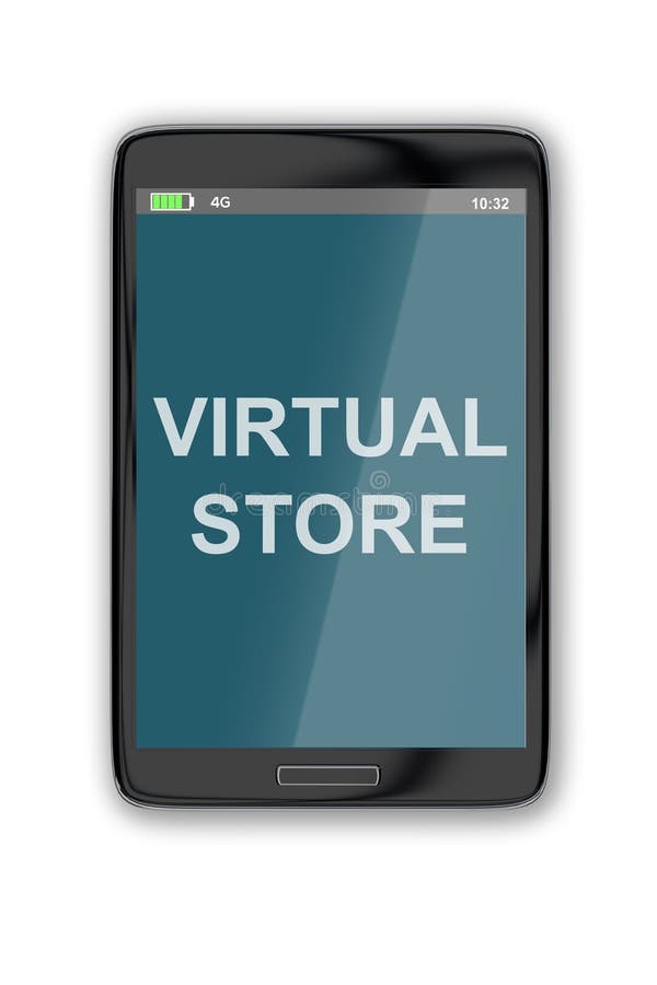 Virtual Store concept stock illustration. Illustration of market - 85060892