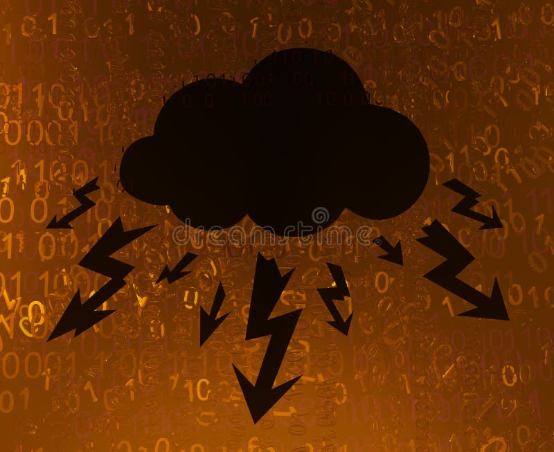 Virtual Storm Cloud stock illustration. Illustration of storm - 253586115