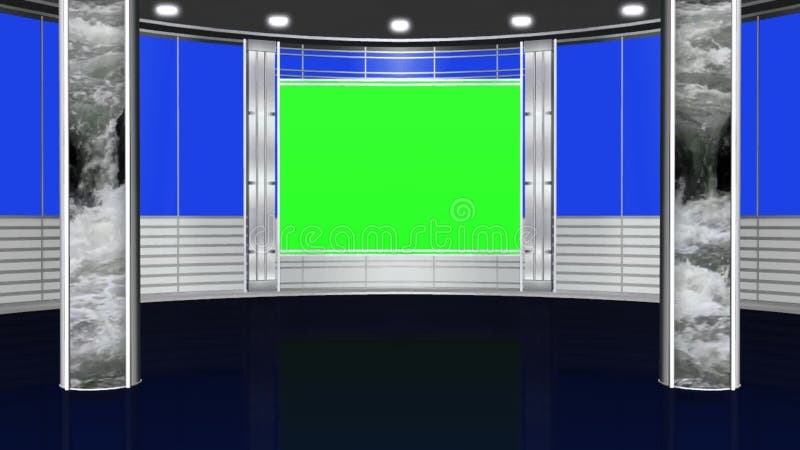 Virtual Studio Background 3 - Green Screen Stock Footage - Video of ...
