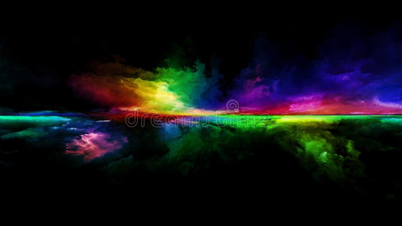 Virtual Sunset stock illustration. Illustration of mind - 144151359