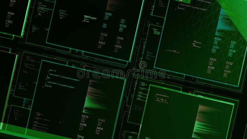 Virtual Tables In Matrix Animation Set Of Tables And Values In Database Cells Inside Matrix 8547