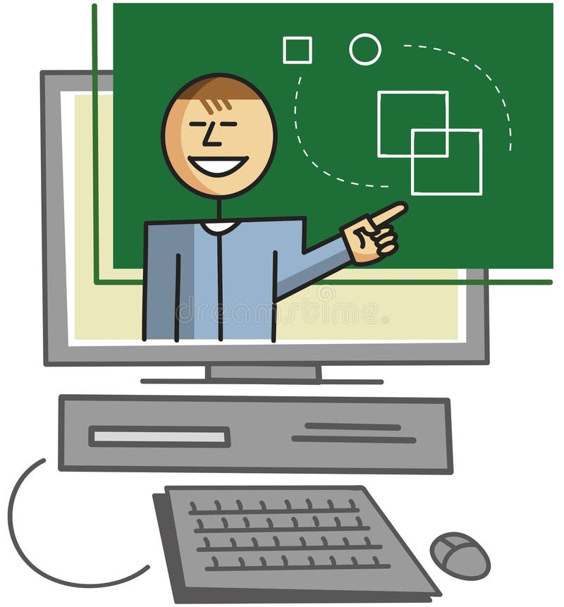 Virtual teacher stock vector. Illustration of education - 50157671