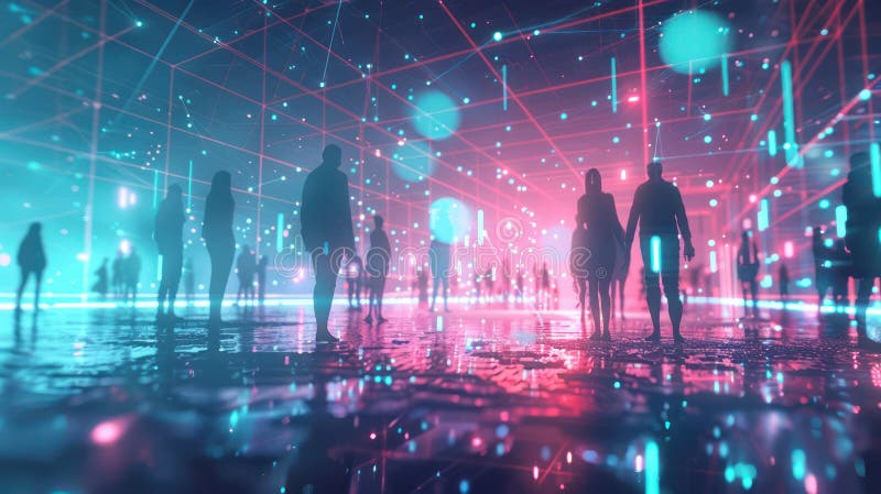 Virtual Team-building Activities Stock Illustration - Illustration of ...