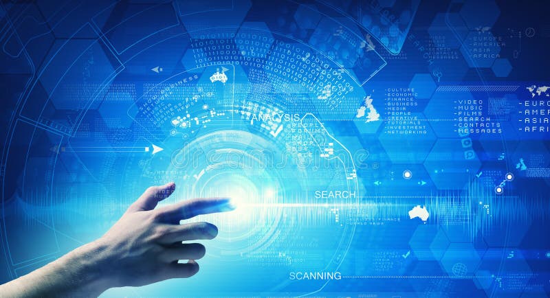 Virtual technologies stock image. Image of future, contact - 57737609