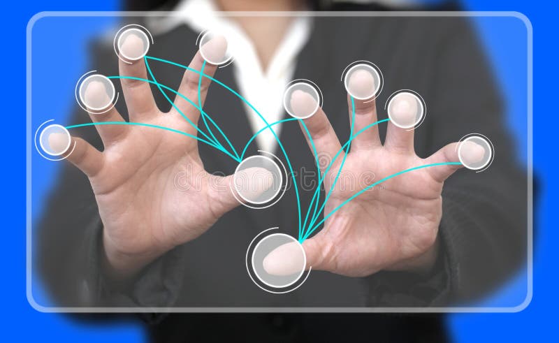 Virtual Touchscreen Interface Connection Stock Image - Image of ...
