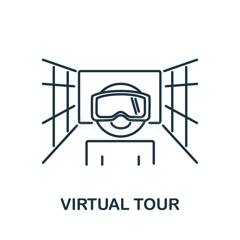 Virtual Tour Icon From Augmented Reality Collection Simple Line