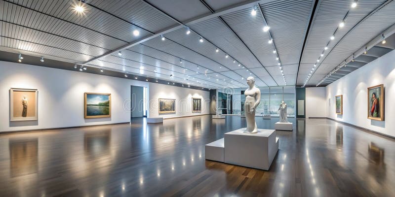 Virtual Tour in a Museum Gallery Capturing a Sleek Modern Muse AI ...