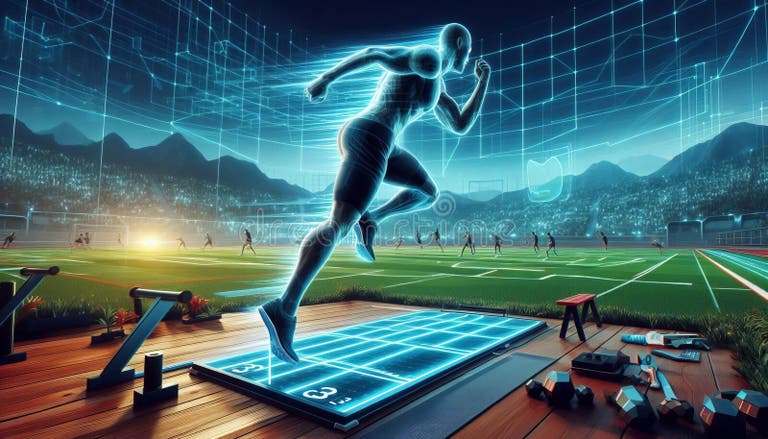 Virtual Track Field Motion Based Games Games Using Motion Senso Stock ...