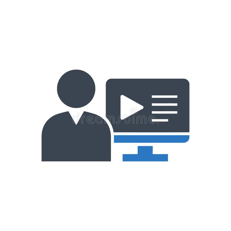 Virtual Training Icon stock vector. Illustration of symbol - 361529020
