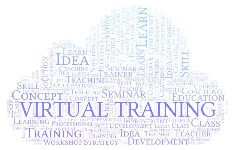 Virtual Education Word Cloud. Stock Illustration - Illustration of ...