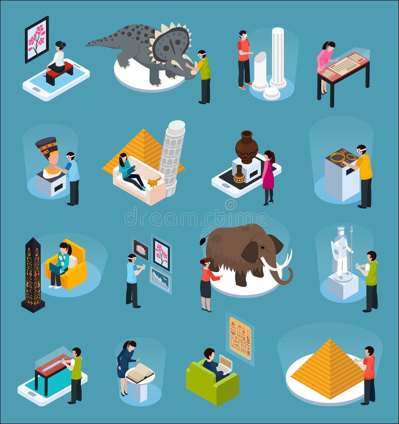 Online Museum Concept. Art Gallery Icon. Virtual Art Gallery or Museum ...