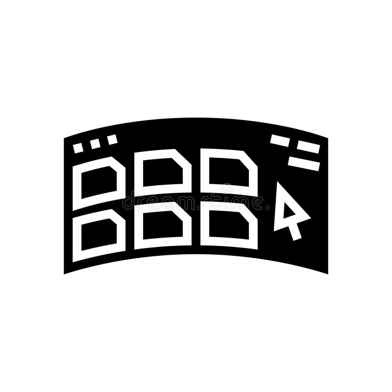 Virtual User Interface Augmented Reality Glyph Icon Vector Illustration ...