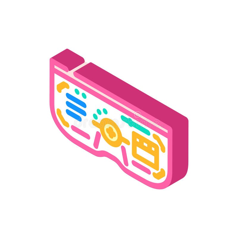 Virtual User Interface Augmented Reality Isometric Icon Vector ...