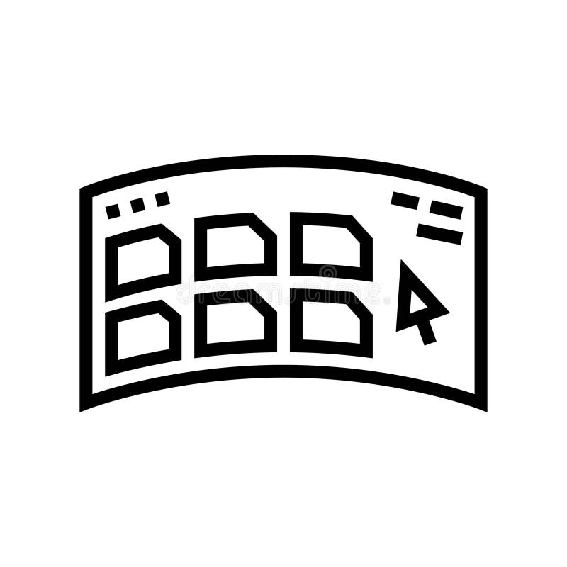 Virtual User Interface Augmented Reality Line Icon Vector Illustration ...