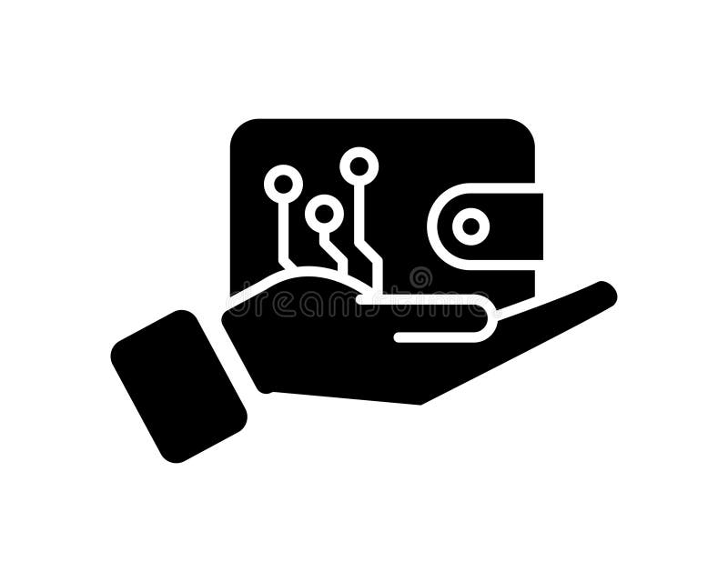 Virtual Wallet Handheld stock vector. Illustration of finance - 367184981