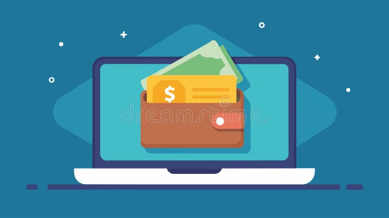 A Virtual Wallet Icon Displayed on the Computer Screen Signalling the ...