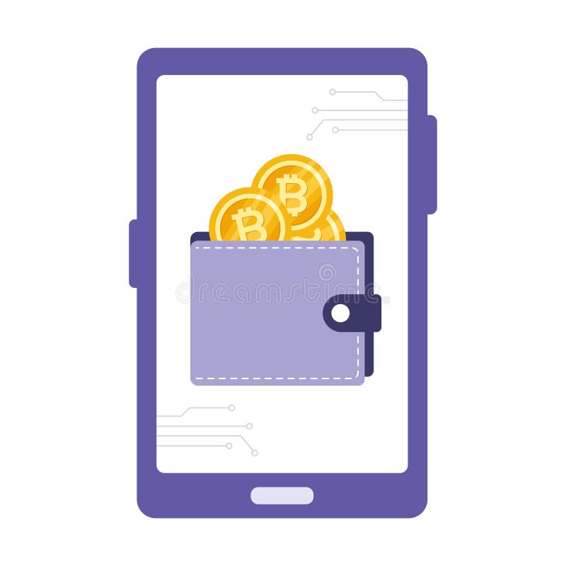 Virtual Wallet Online stock illustration. Illustration of transfer ...