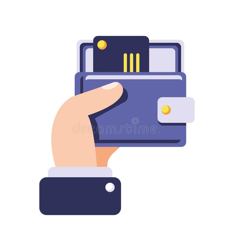 Virtual Wallet Payment stock illustration. Illustration of mobile ...