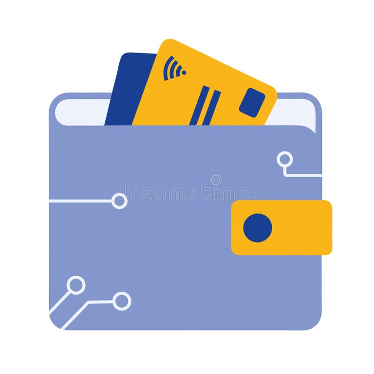 Virtual Wallet Storage stock illustration. Illustration of storage ...
