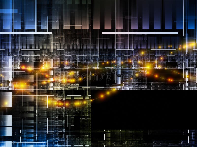 Virtual Wave Virtual Grid. stock illustration. Illustration of detail ...