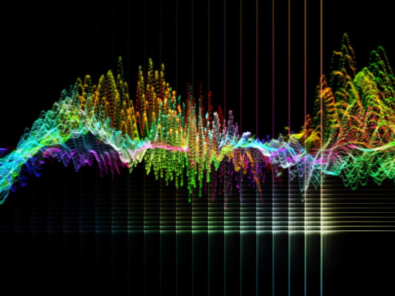 Virtual Wave Virtual Grid. stock illustration. Illustration of ...