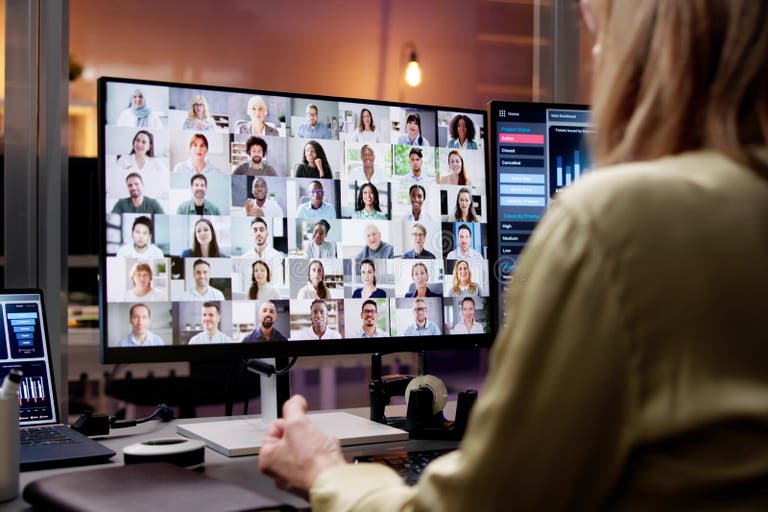 Virtual webinar meeting stock image. Image of work, elearning - 316214059