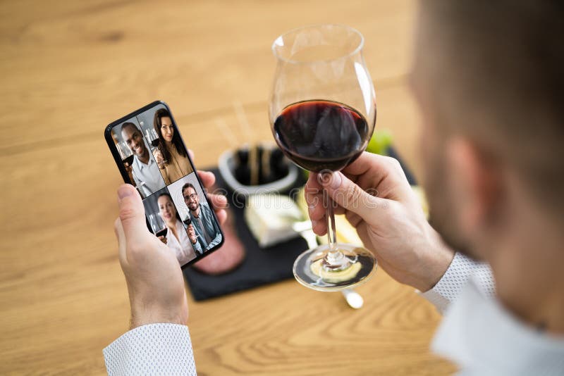 Virtual Wine Tasting Dinner Event Online Stock Image - Image of mobile ... Virtual Wine Tasting Dinner Event Online Stock Image - Image of mobile ...