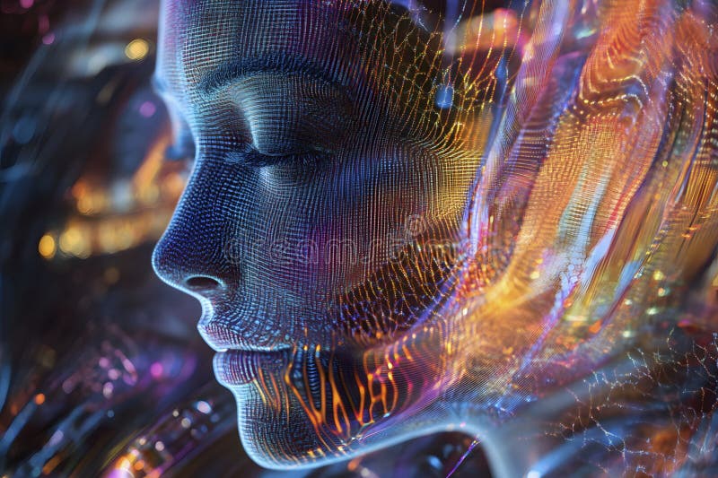 Virtual Woman, Generative AI Stock Illustration - Illustration of ...