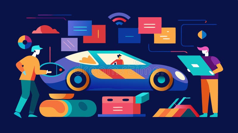 Virtual Workshop an Illustration of a Futuristic Workshop Where ...