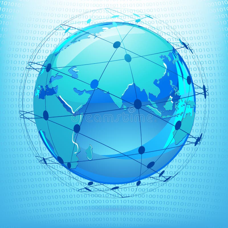 World Showing Communication Across Continents Stock Vector ...