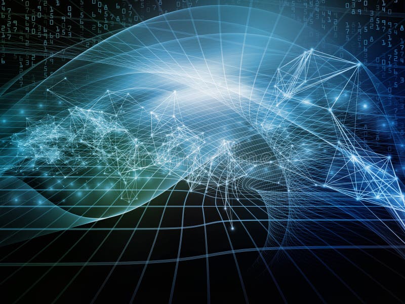 The Virtual World Backdrop stock illustration. Illustration of ...