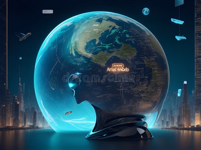 Virtual World Concept. AI Generated Stock Illustration - Illustration ...