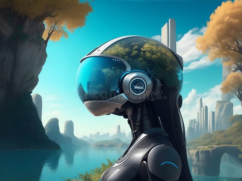 Virtual World Concept. AI Generated Stock Illustration - Illustration ...