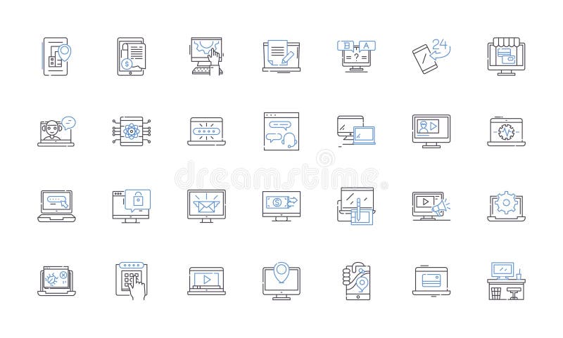 Virtual World Line Icons Collection. Avatar, Simulation, Interactivity ... Virtual World Line Icons Collection. Avatar, Simulation, Interactivity ...
