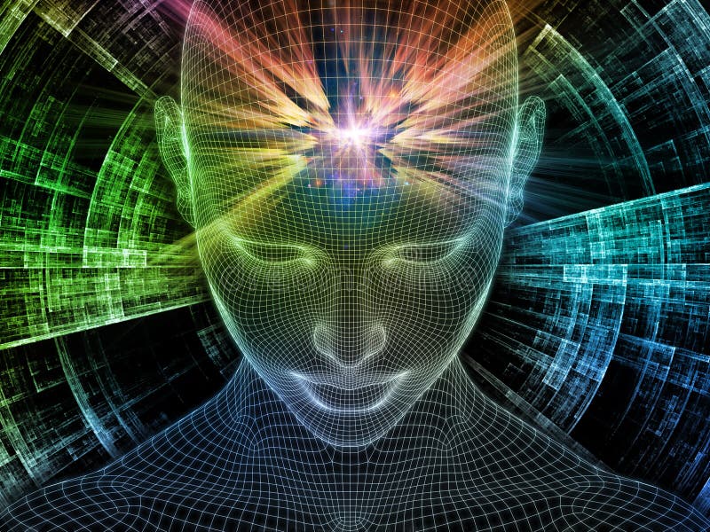 Virtualization of Brain Frequencies Stock Illustration - Illustration ...