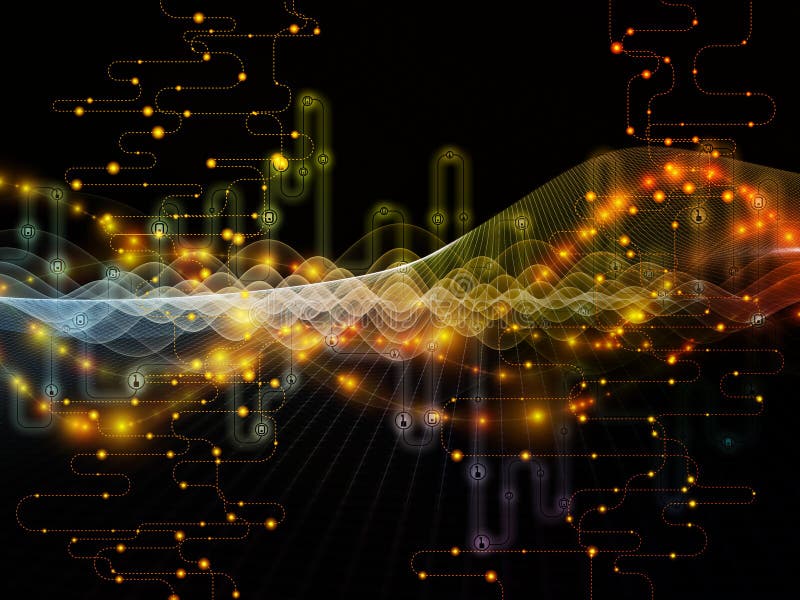 Virtualization of Data Transfers Stock Illustration - Illustration of ...