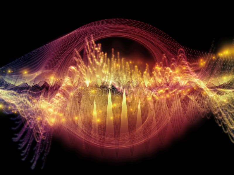 Virtualization of Sound Wave Stock Illustration - Illustration of ...
