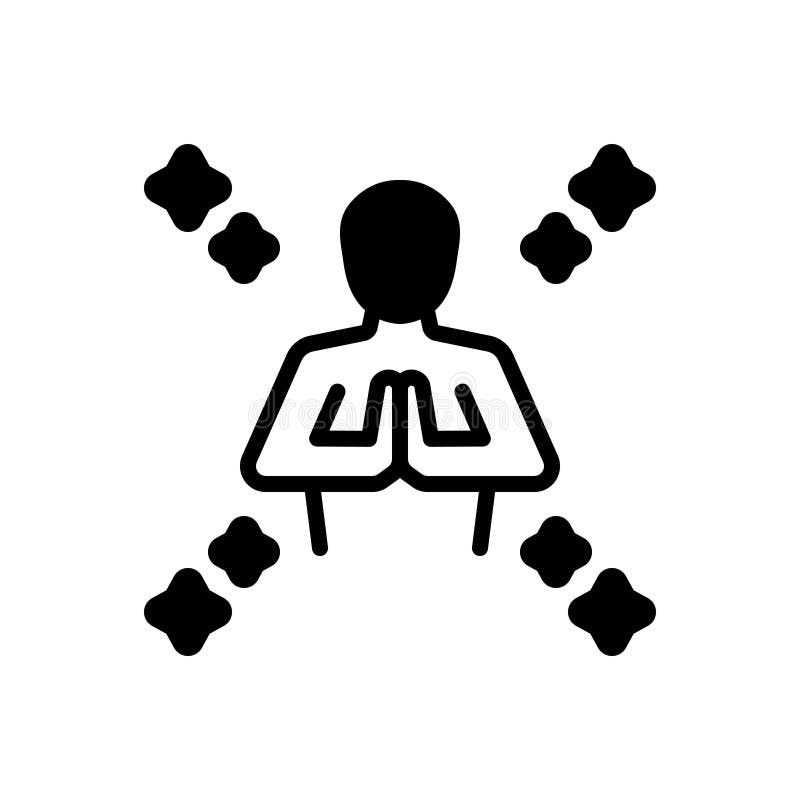 Black Solid Icon for Virtue, Morality and Good Stock Vector ...