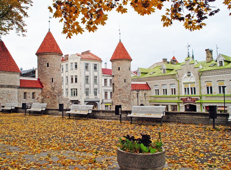 Viru Gate in Tallinn stock photo. Image of landmark, tiles - 63130114