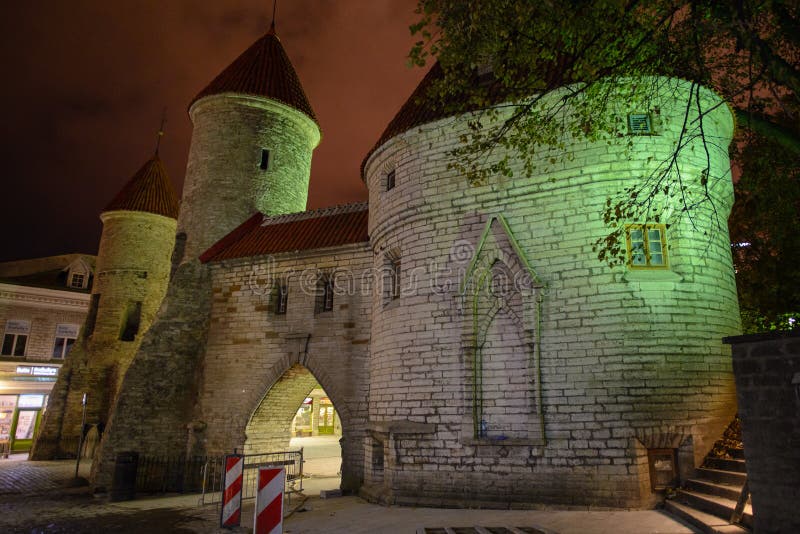 Viru gates in Tallinn editorial stock image. Image of hiking - 79668384