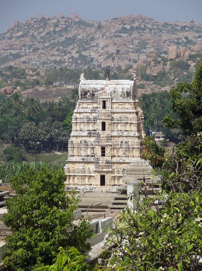 Virupaksha Temple at Vijayanagara Stock Image - Image of building ...