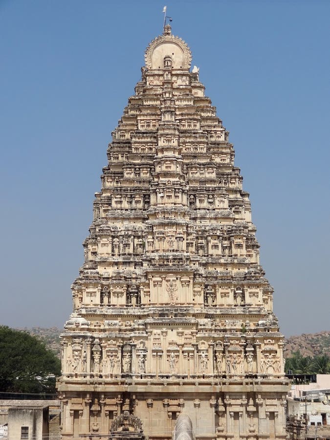 Virupaksha Temple at Vijayanagara Stock Image - Image of building ...